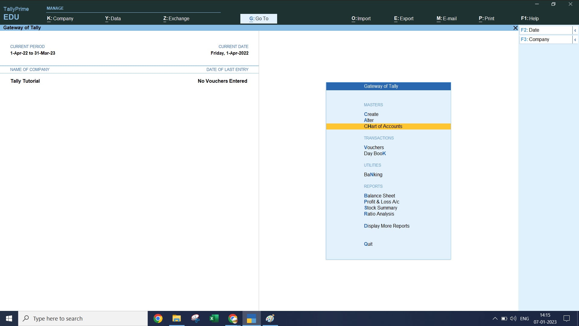 How to create a ledger in tally prime? - eGyanvani